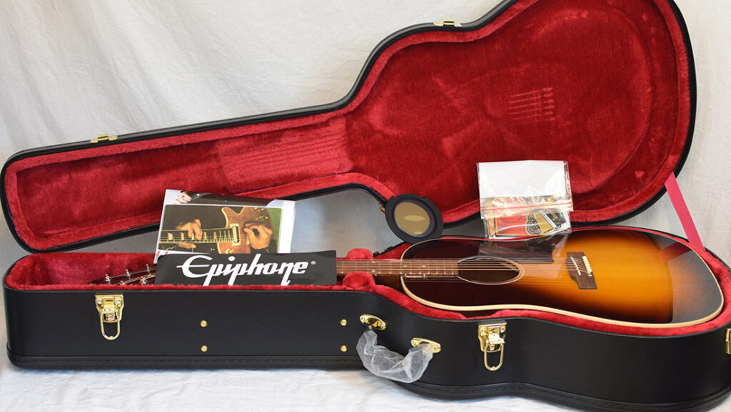 VIOLÃO EPIPHONE J-45 SLASH CASE - NOVEMBER BURST - Dat Som Instrumentos ...